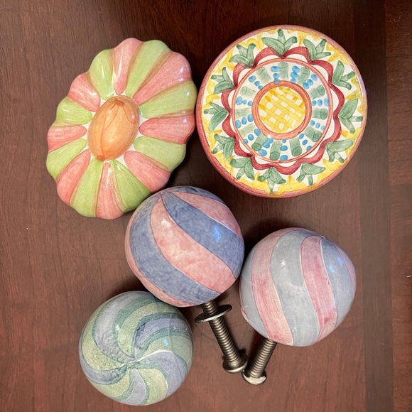 MacKenzie-Childs | Accents | Mackenzie Childs Vintage Hand Painted Knobs 5 | Poshmark